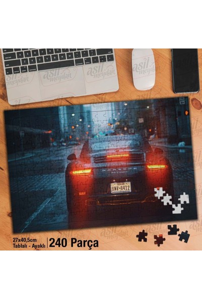 Asilmeydan Asil Hobi Porsche - Gece - Şehir -Sokak - Spor Lüks Yapboz -Ayak Destekli Çerçeveli 240 Parça Puzzle Asilmeydan Asil Hobi Porsche - Gece - Şehir -Sokak - Spor Lüks Yapboz -Ayak Destekli Çerçeveli 240 Parça Puzzle