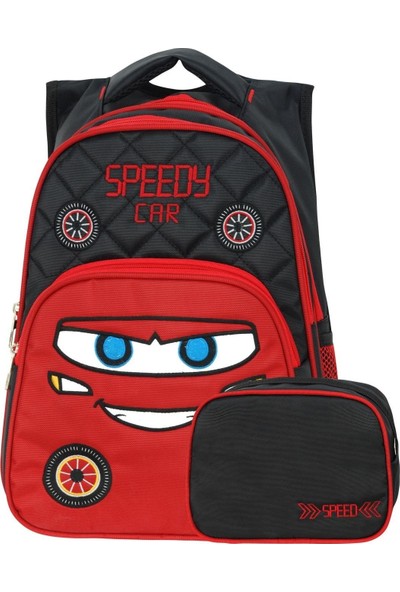 Sırımsı Speedy Araba Nakışlı Ilk Okul Çantası Beslenme Çantası 2018-4