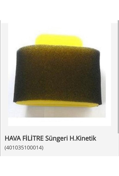 Nevateks Motosiklet Scooter Honda Kinetic Hava Filtre Süngeri