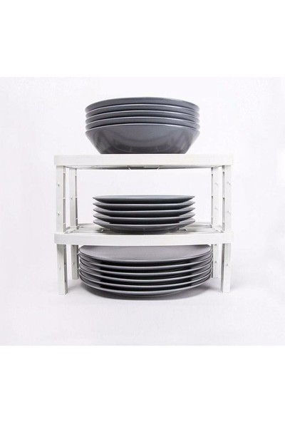 Mcblue Dolap Içi Çok Katlı Raf Düzenleyici Tabak Rafı 2'li Mcblue Dolap Içi Çok Katlı Raf Düzenleyici Tabak Rafı 2'li