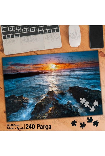 Asilmeydan Asil Hobi Kayalıklar - Deniz - Gün Batımı - Manzara Yapboz-Ayak Destekli Çerçeveli 240 Parça Puzzle Asilmeydan Asil Hobi Kayalıklar - Deniz - Gün Batımı - Manzara Yapboz-Ayak Destekli Çerçeveli 240 Parça Puzzle