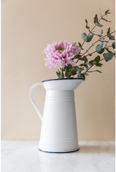 Arma House Country Tarzı Lacivert Beyaz Maşrapa & Vazo * 22 cm Arma House Country Tarzı Lacivert Beyaz Maşrapa & Vazo * 22 cm