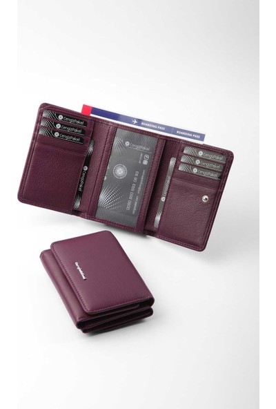 Cengiz Pakel Deri Kadın Cüzdan MÜRDÜM-65160T