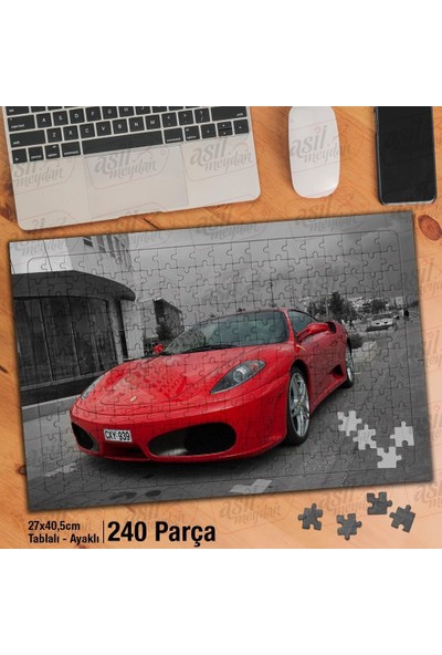 Asilmeydan Asil Hobi Gri Şehir - Kırmızı Ferrari - Lüks Araba Yapboz -Ayak Destekli Çerçeveli 240 Parça Puzzle Asilmeydan Asil Hobi Gri Şehir - Kırmızı Ferrari - Lüks Araba Yapboz -Ayak Destekli Çerçeveli 240 Parça Puzzle