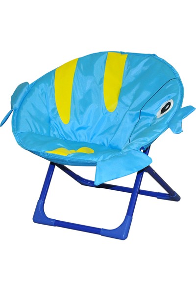 Beach Queen Mavi Balık Tasarımlı Kamp Sandalyesi BQ301 Beach Queen Mavi Balık Tasarımlı Kamp Sandalyesi BQ301