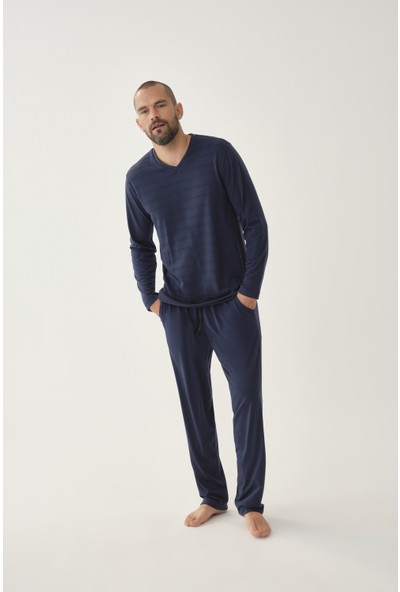 Dagi Indigo Uzun Kol Pijama Takımı Dagi Indigo Uzun Kol Pijama Takımı