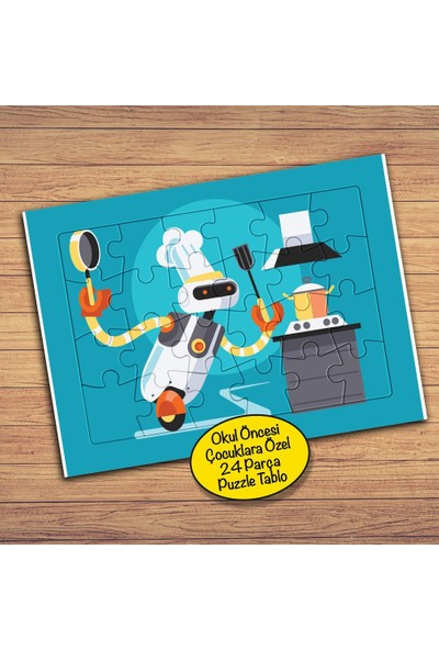 Asilmeydan Mutfakta Robot Aşçı Çocuklara Özel Puzzle Yapboz TABLO-295PZ Asilmeydan Mutfakta Robot Aşçı Çocuklara Özel Puzzle Yapboz TABLO-295PZ