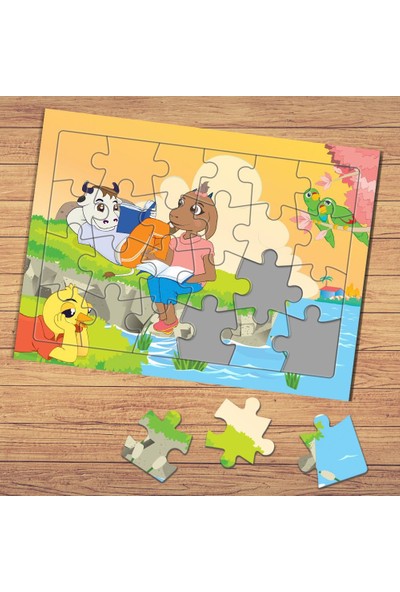 Asilmeydan Deniz Kenarında Hayvanlar Çocuklara Özel Puzzle Yapboz TABLO-41467 Asilmeydan Deniz Kenarında Hayvanlar Çocuklara Özel Puzzle Yapboz TABLO-41467