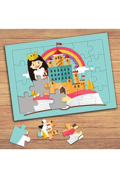 Asilmeydan Masal Ev ve Sevimli Kız Çocuklara Özel Puzzle Yapboz TABLO-142632 Asilmeydan Masal Ev ve Sevimli Kız Çocuklara Özel Puzzle Yapboz TABLO-142632