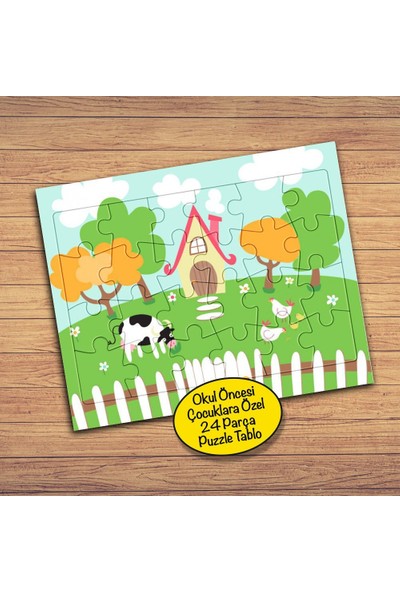 Asilmeydan Çiftlik Ineği 24 Parça Çocuklara Özel Yapboz TABLO-23-2147502811