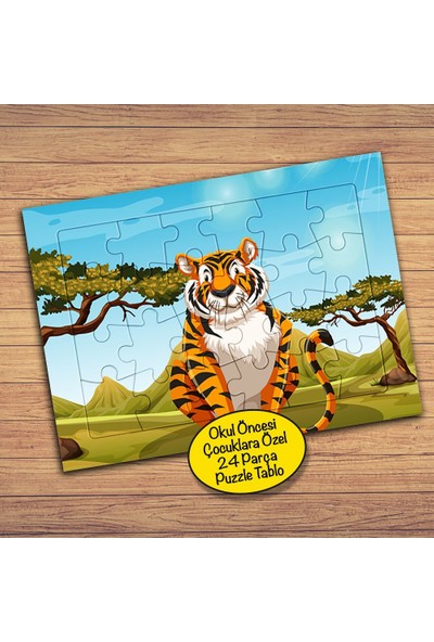 Asilmeydan Amazon Ormanlarında Kaplan 24 Parça Çocuklara Özel Yapboz TABLO-23176G