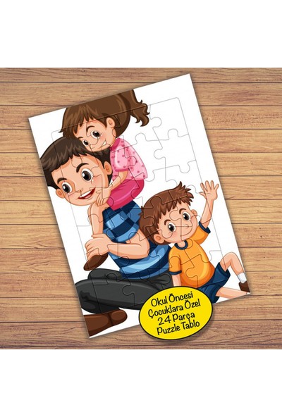 Asilmeydan Çocuklarıyla Oynayan Baba 24 Parça Çocuklara Özel Yapboz TABLO-3279 Asilmeydan Çocuklarıyla Oynayan Baba 24 Parça Çocuklara Özel Yapboz TABLO-3279