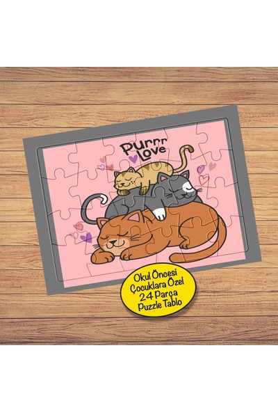 Asilmeydan Kedilerin Uykusu 24 Parça Çocuklara Özel Yapboz TABLO-148067988 Asilmeydan Kedilerin Uykusu 24 Parça Çocuklara Özel Yapboz TABLO-148067988