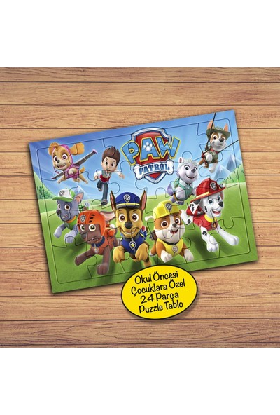 Asilmeydan Paw Patrol ve Arkadaşları 24 Parça Çocuklara Puzzle Yapboz Tablo-P3