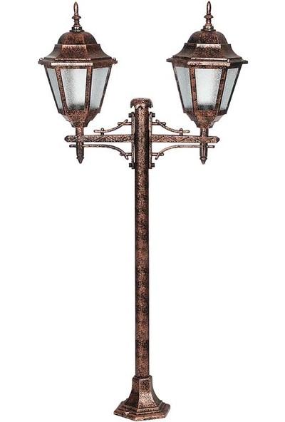 Crystal Palace Bahçe Aydınlatma Direği - Çim Direği - 125 cm 2kollu 2 Kollu 2 Başlıklı Direk - Eskitme Bakır Rengi Crystal Palace Bahçe Aydınlatma Direği - Çim Direği - 125 cm 2kollu 2 Kollu 2 Başlıklı Direk - Eskitme Bakır Rengi