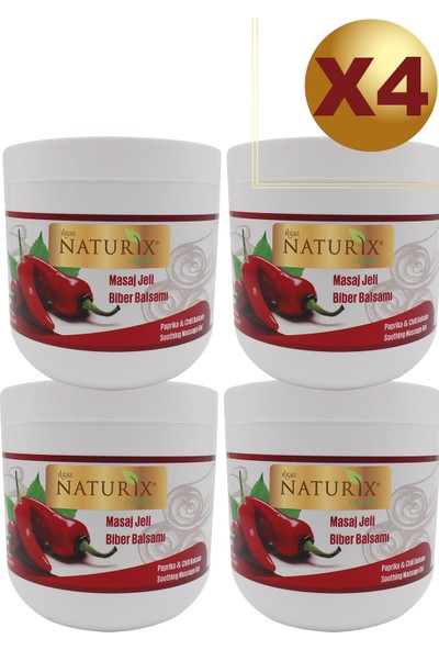 Naturix Dr. Lavender X4 Kırmızı Biber Balsamı Selülit Giderici Vücut Sıkılaştırıcı 500 Ml Kırmızı Paprika Masaj Jeli