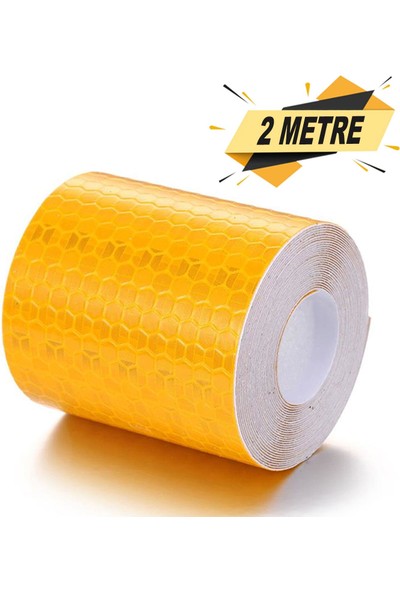 Badem10 Reflektörlü Fosforlu Şerit Bant Sarı İkaz Bandı 2 Metre Badem10 Reflektörlü Fosforlu Şerit Bant Sarı İkaz Bandı 2 Metre