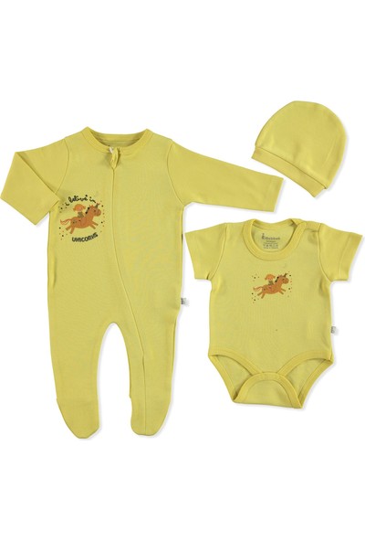 Bebbek Unicorns Tulum-Body-Şapka Bebbek Unicorns Tulum-Body-Şapka
