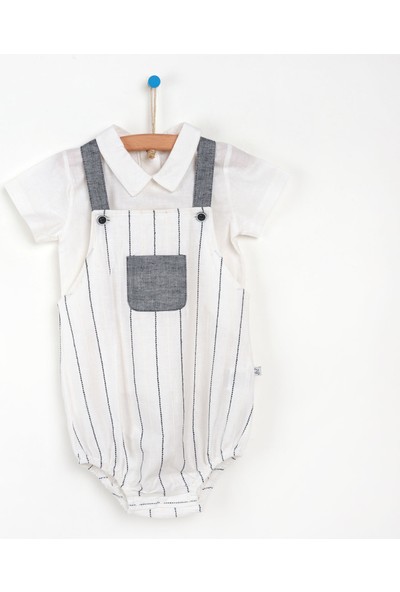 Mymio Keten Şort Salopet-Tshirt