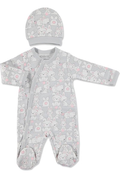 Hello Baby Bebek Tavşan 2'li Tulum-Şapka