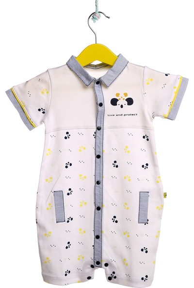 Mymio Yaz Erkek Bebek Sevimli Koala Poplin Kısa Kol Bebe Yaka Tek Barbatöz Mymio Yaz Erkek Bebek Sevimli Koala Poplin Kısa Kol Bebe Yaka Tek Barbatöz