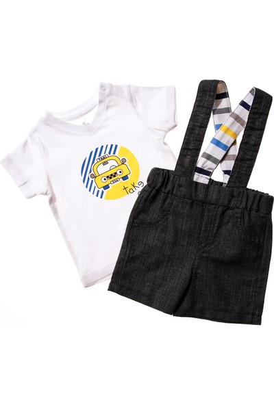 For My Baby Cool Şort Salopet-Tshirt