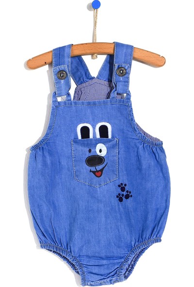 Overdo Bebek Köpekli Pamuklu Lastikli Bisiklet Yaka Tulum Overdo Bebek Köpekli Pamuklu Lastikli Bisiklet Yaka Tulum