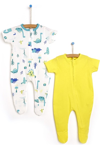 Hello Baby Yenidoğan Kısa Kollu Patikli Tulum 2li Hello Baby Yenidoğan Kısa Kollu Patikli Tulum 2li