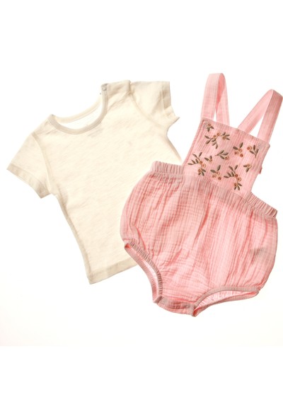 Hello Baby Summer Picnic Şort Salopet-Tshirt