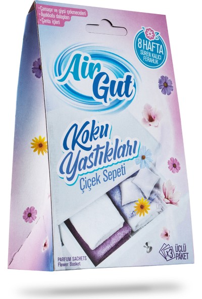 Airgut Air Gut Çekmece , Dolap Koku Yastıkları (Çiçek Sepeti)