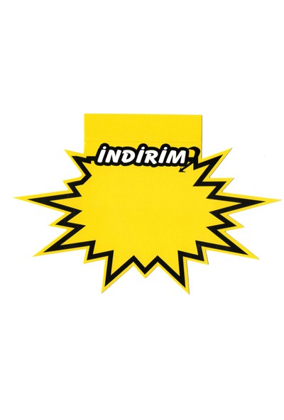 MT Raf Önü Rafa Geçmeli Baskılı Yıldızlı Tutar Etiketi 15 x 12 cm 50'li