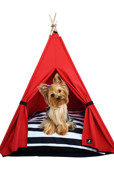 Kanguru Shopping Kırmızı Kedi Köpek Çadırı 70 x 70 cm