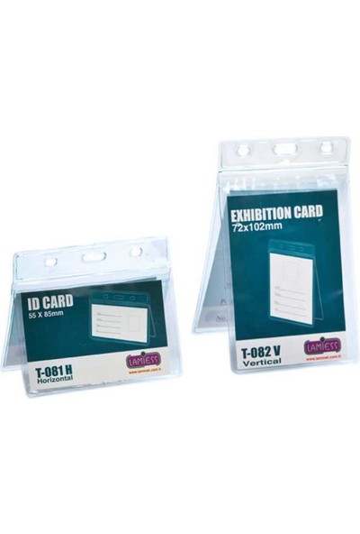 Lamiess T-081 V Dikey Pvc Ikili Kart Poşeti