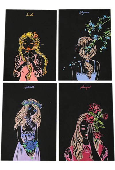 Hong Store 4 Adet 20X14CM Sanat Boyama Kağıdı (Yurt Dışından)