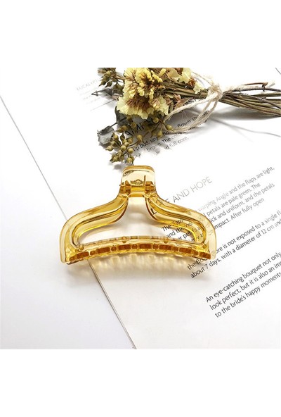 Somuch Kadın Şeffaf Mandal Toka Sarı