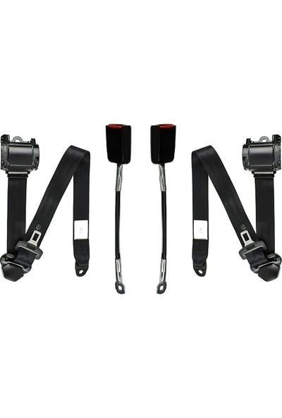 Oto Emniyet Kemeri 3 Nokta Otomatik Demir Kollu 1 Takım 2 Adet