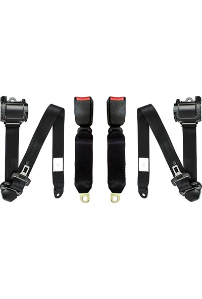 Oto Emniyet Kemeri 3 Nokta Otomatik Bez Kollu 1 Takım 2 Adet