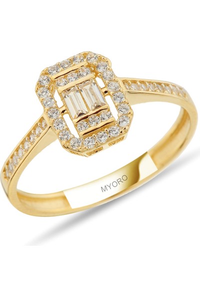 Myoro Gold 14 Ayar Altın Baget Yüzük Myoro Gold 14 Ayar Altın Baget Yüzük