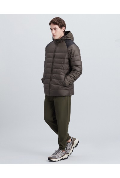 Skechers M Panel Hooded Jacket Erkek Haki Mont - S212041-801