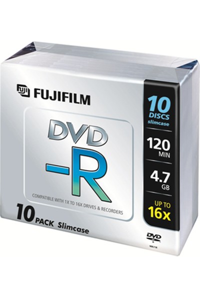 Fujifilm Dvd-R 4.7gb 16X Ince Kutu 10 Adet