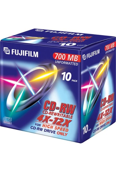 Fujifilm Cd-Rw 700MB 4X-12X Kalın Kutu 10 Adet Fujifilm Cd-Rw 700MB 4X-12X Kalın Kutu 10 Adet