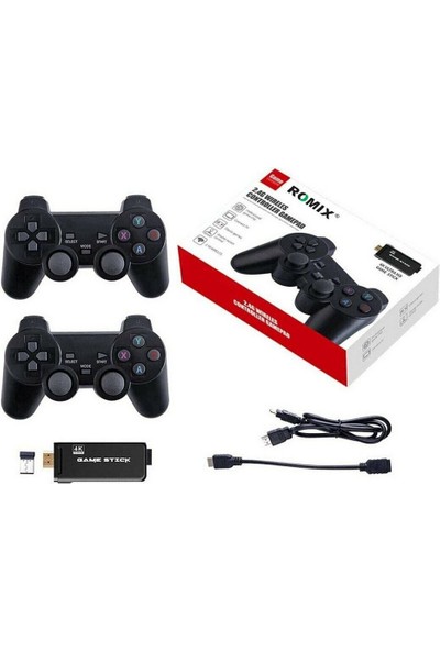Romix Game Stick 4K 3500 Oyunlu 2 Kollu Retro Atari Oyun Konsolu Romix Game Stick 4K 3500 Oyunlu 2 Kollu Retro Atari Oyun Konsolu