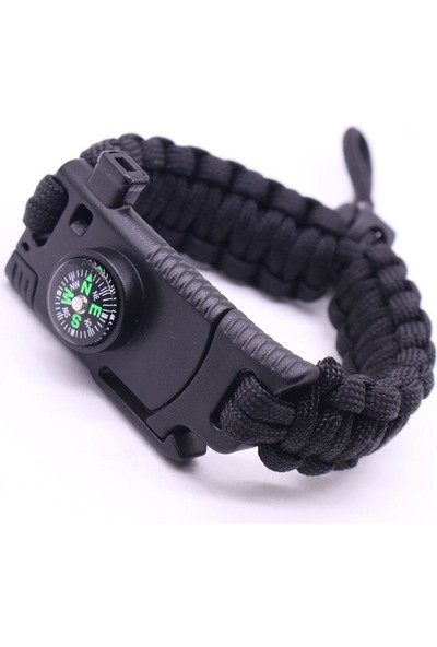 Paracord Survival Bileklik Bıçak Pusula Ateş Başlatıcı Magnezyum ve Ikaz Düdüğü Paracord Survival Bileklik Bıçak Pusula Ateş Başlatıcı Magnezyum ve Ikaz Düdüğü
