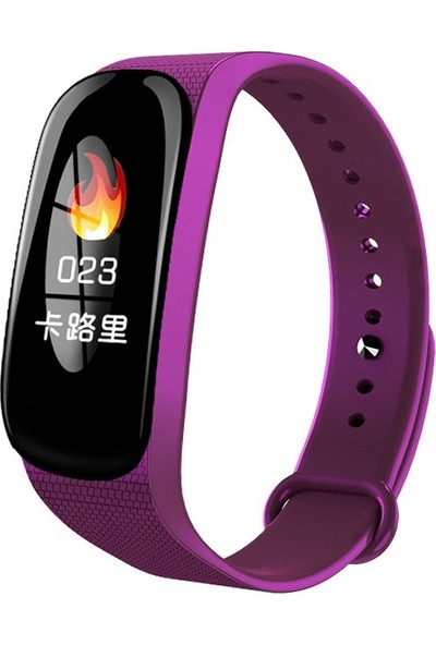 JASPER M5 Akıllı Bileklik Spor Bileklik Mor Tüm Telefonlara Uyumludur