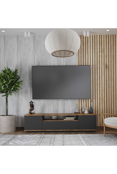Robin Home Tv Ünitesi Televizyon Sehpası Tv Sehpası 180 cm Antrasit Robin Home Tv Ünitesi Televizyon Sehpası Tv Sehpası 180 cm Antrasit