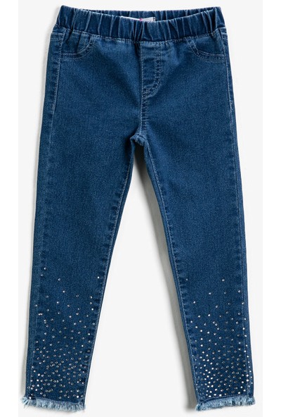 Koton Kids Kot Tayt Paçalari Tasli Beli Lastikli Koton Kids Kot Tayt Paçalari Tasli Beli Lastikli