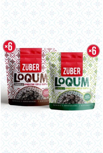 Züber Loqum Deneme Paketi - 12'li x 48 gr Züber Loqum Deneme Paketi - 12'li x 48 gr