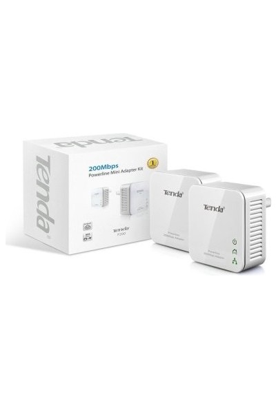 Tenda P200KIT 200MBPS AV200 Ev Ofis Tipi Powerline Ağ Adaptörü 2-Li Paket