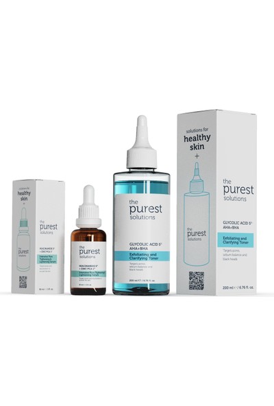 The Purest Solutions Sivilce & Akne Önleyici, Sebum Dengeleyici ve Gözenek Sıkılaştırıcı Bakım Seti (30ML + 200 Ml) The Purest Solutions Sivilce & Akne Önleyici, Sebum Dengeleyici ve Gözenek Sıkılaştırıcı Bakım Seti (30ML + 200 Ml)