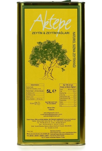 Aktepe Natürel Sızma Zeytinyağı Aktepe Natürel Sızma Zeytinyağı